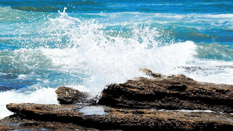 Bright Blue Sea at a Sunny Coast Stock Photo - Image of beach, transkei ...
