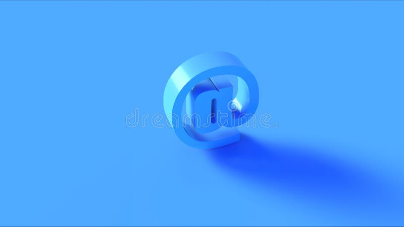 Bright Blue at Sign stock illustration. Illustration of rendering ...