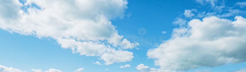 Bright Blue Sky with Clouds, Nature and Environment Stock Photo - Image ...