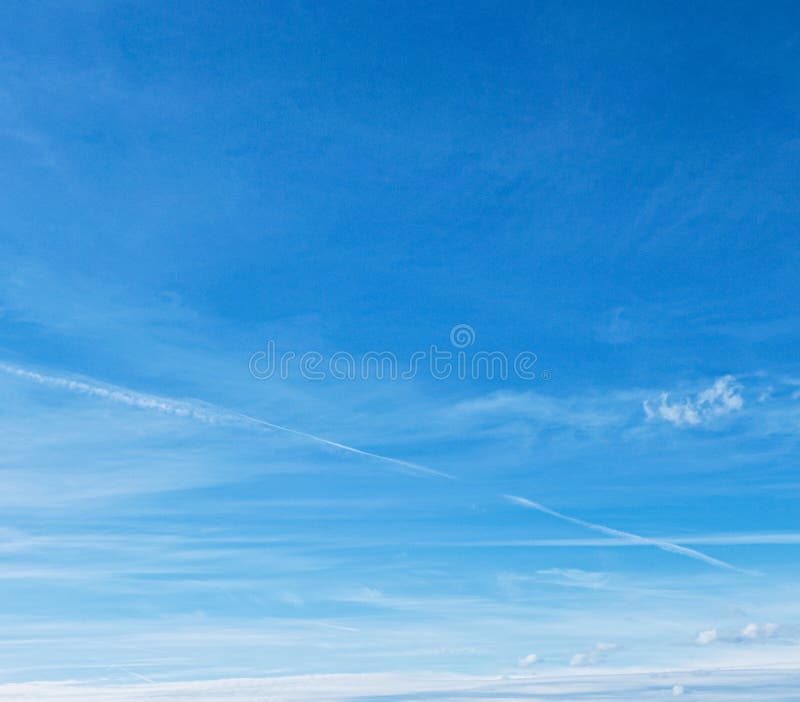 Bright Blue Sky with Clouds, Nature and Environment Stock Image - Image ...