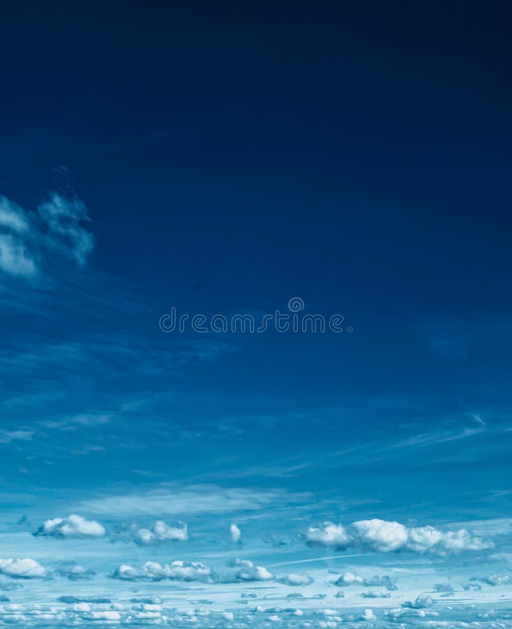 Bright Blue Sky with Clouds, Nature and Environment Stock Image - Image ...