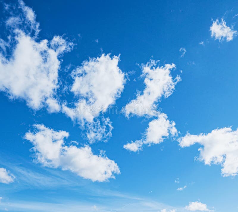 Bright Blue Sky with Clouds, Nature and Environment Stock Photo - Image ...