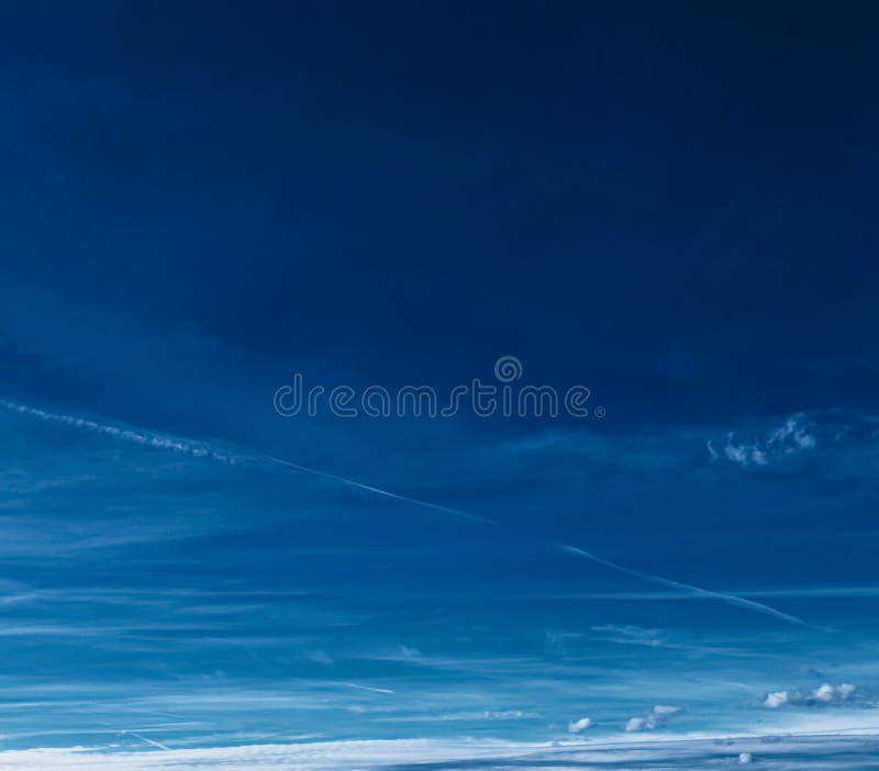 Bright Blue Sky with Clouds, Nature and Environment Stock Photo - Image ...
