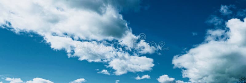 Bright Blue Sky with Clouds, Nature and Environment Stock Image - Image ...