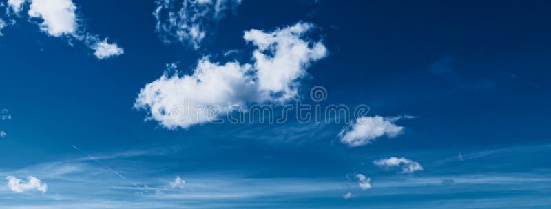 Bright Blue Sky with Clouds, Nature and Environment Stock Photo - Image ...