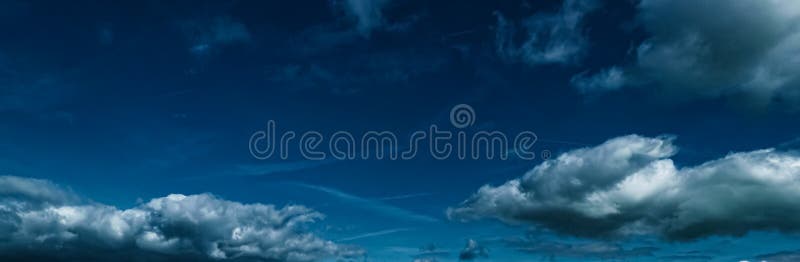Bright Blue Sky with Clouds, Nature and Environment Stock Image - Image ...