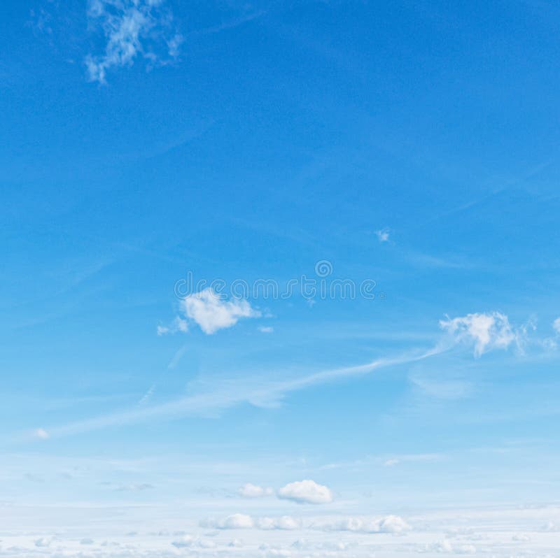Bright Blue Sky with Clouds, Nature and Environment Stock Image - Image ...