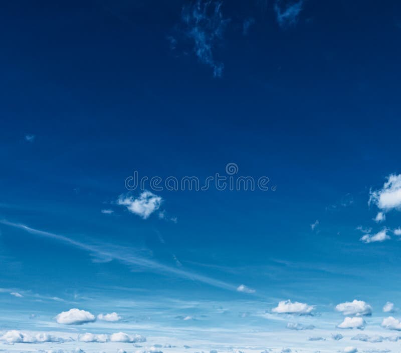 Bright Blue Sky with Clouds, Nature and Environment Stock Photo - Image ...