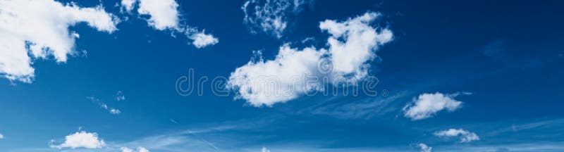 Bright Blue Sky with Clouds, Nature and Environment Stock Image - Image ...