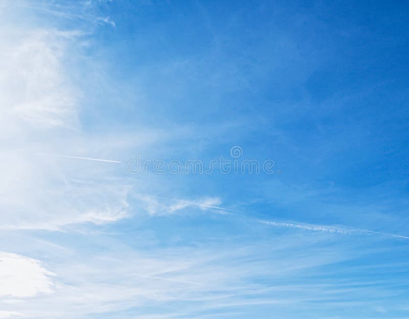 Bright Blue Sky with Clouds, Nature and Environment Stock Image - Image ...