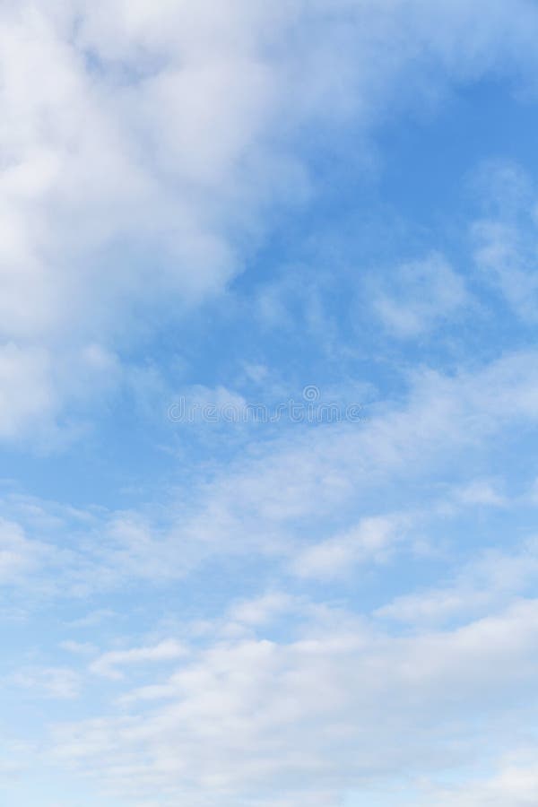 Bright Blue Sky in the Clouds on a Sunny Day. Space for Text ...