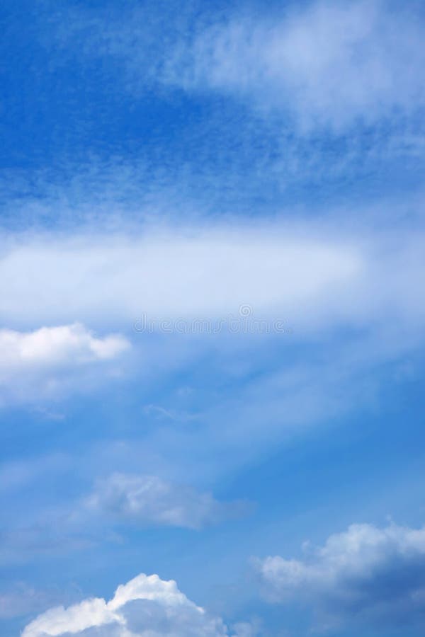 Blue Sky with Different Types of Pure White Clouds Stock Photo - Image ...