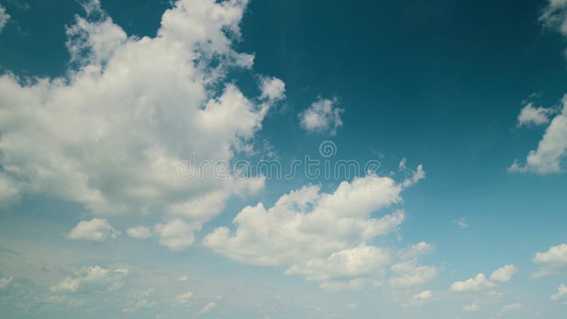 Time Lapse. a Beautiful and Clear Blue Sky Adorned with Fluffy White ...