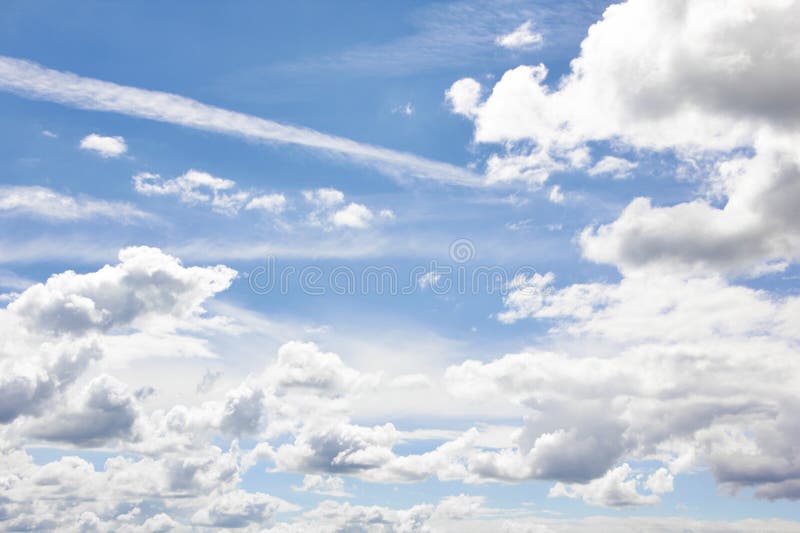 Bright Blue Sky with Heavy Cloud Structure Stock Photo - Image of ...