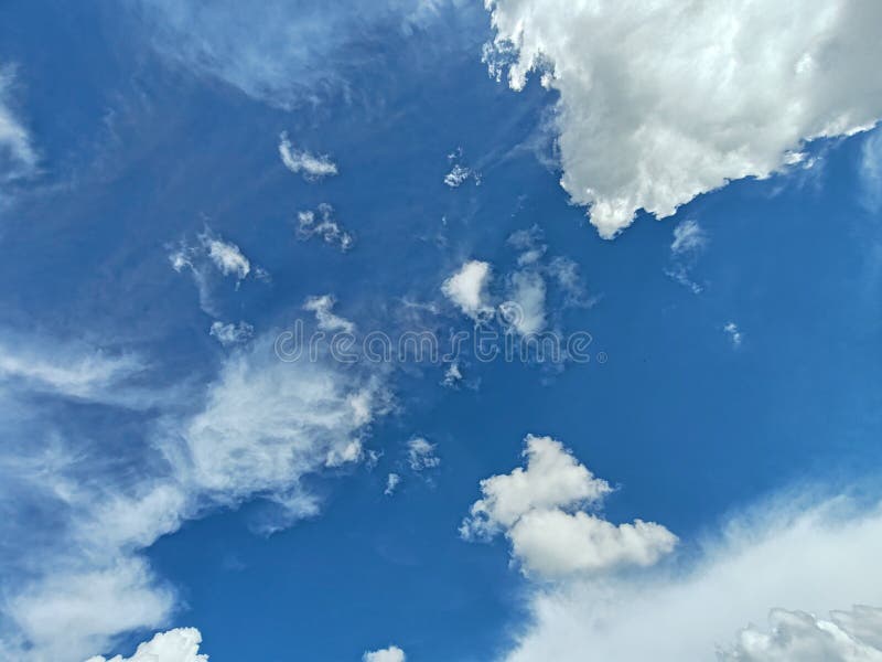 Bright Blue Sky in the Late Morning. Stock Photo - Image of cumulus ...