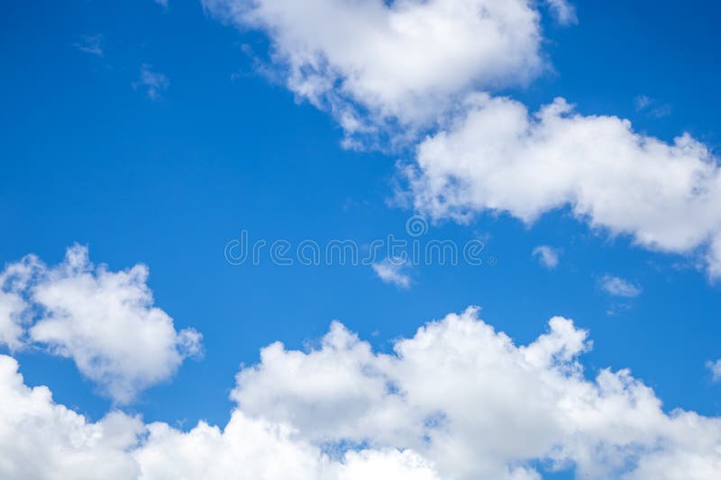Bright Blue Sky with Light Clouds. Calm Texture or Background Stock ...