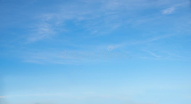Bright Blue Sky with Light Haze Clouds Stock Photo - Image of ...