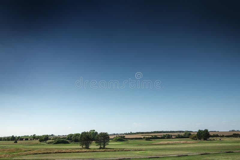 Bright blue sky over field stock image. Image of environment - 35908193