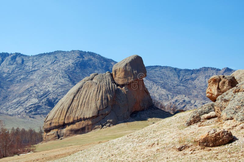 Bright Blue Sky Over the Rocks Stock Photo - Image of rocks, bright ...