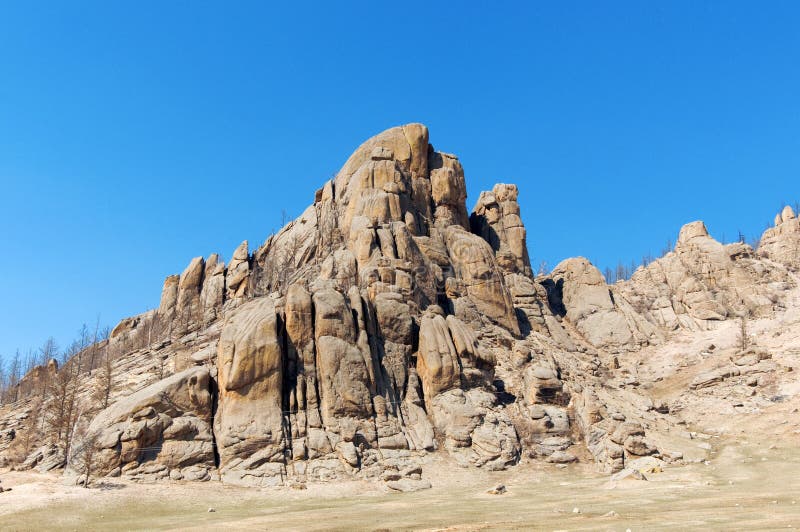 Bright Blue Sky Over the Rocks Stock Photo - Image of rocks, heaven ...