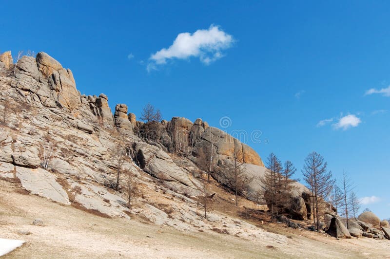 Bright Blue Sky Over the Rocks Stock Photo - Image of europe, heaven ...