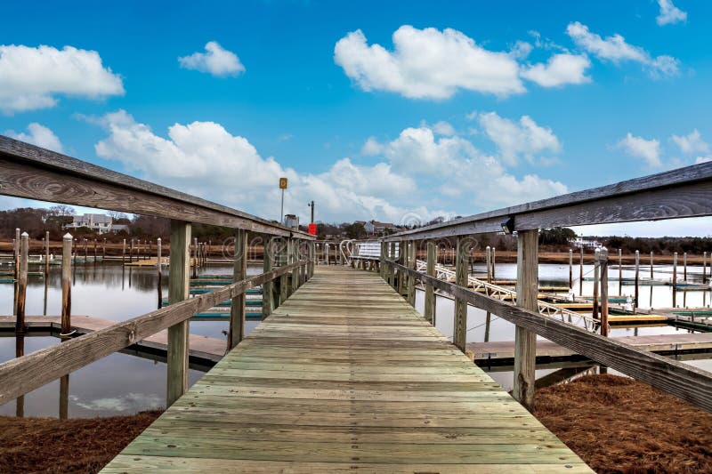 Blue Sky Over the Sesuit Harbor Marina on Cape Cod in East Dennis Stock ...