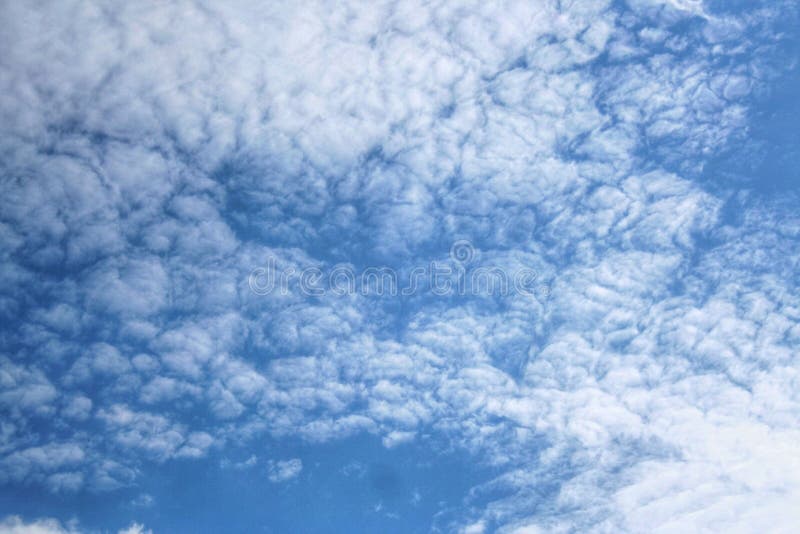 Bright Blue Sky, Patterns of White Clouds Stock Image - Image of ...