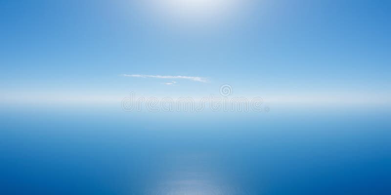 A Bright Blue Sky with a Single Cloud Stock Illustration - Illustration ...
