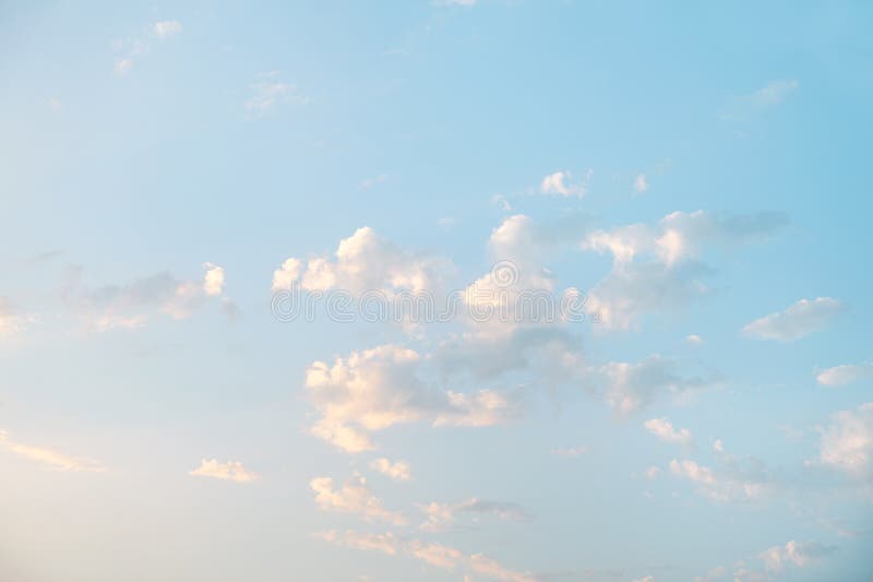Bright Blue Sky with Soft Clouds Stock Photo - Image of daytime, clear ...
