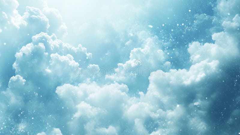 Bright Blue Sky with Soft Clouds and Subtle Sunlight Stock Image ...