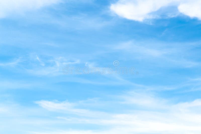 Bright Blue Sky with Soft White Clouds Patterns on Vast Scenic Summer ...