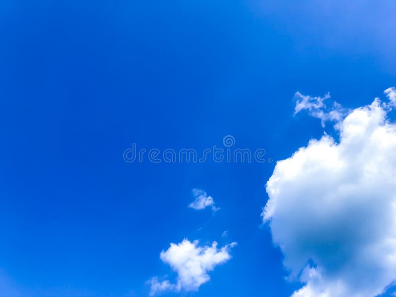 The Bright Blue Sky, White Clouds and Soft Wind Blowing in the Summer ...