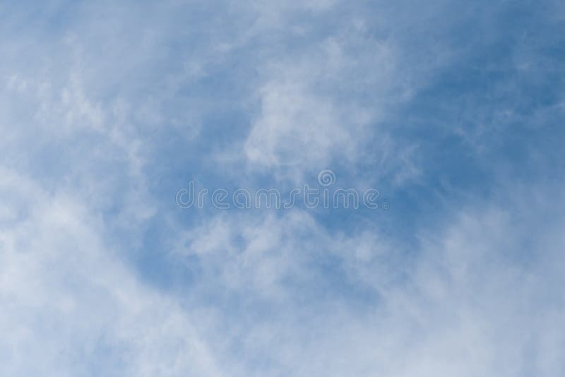 Bright Blue Sky with White Soft Clouds Natural Background Weather Air ...