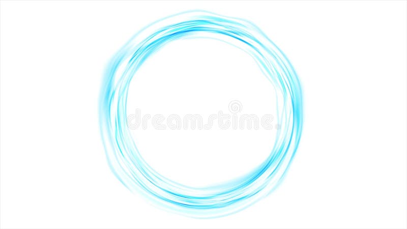 Bright Blue Smooth Glossy Wavy Circles Moving on White Background Stock ...