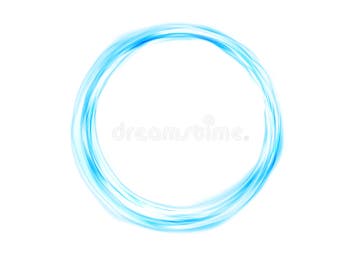 Bright Blue Smooth Glossy Wavy Circles on White Background Stock Vector ...