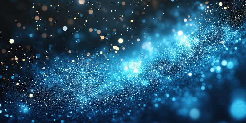 Bright Blue Sparkling Stars Create a Cosmic Galaxy Effect in Deep Space ...