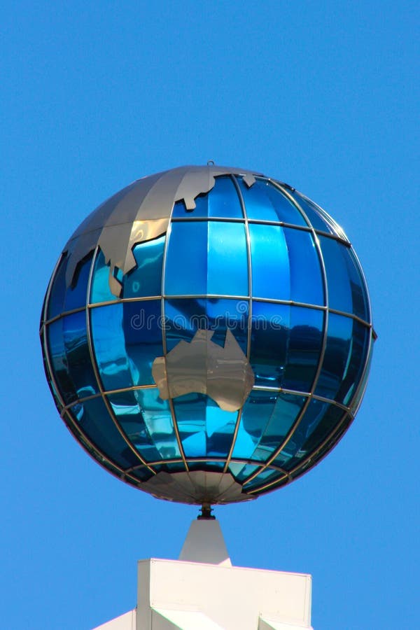 Bright blue sphere stock image. Image of travel, globe - 15366423