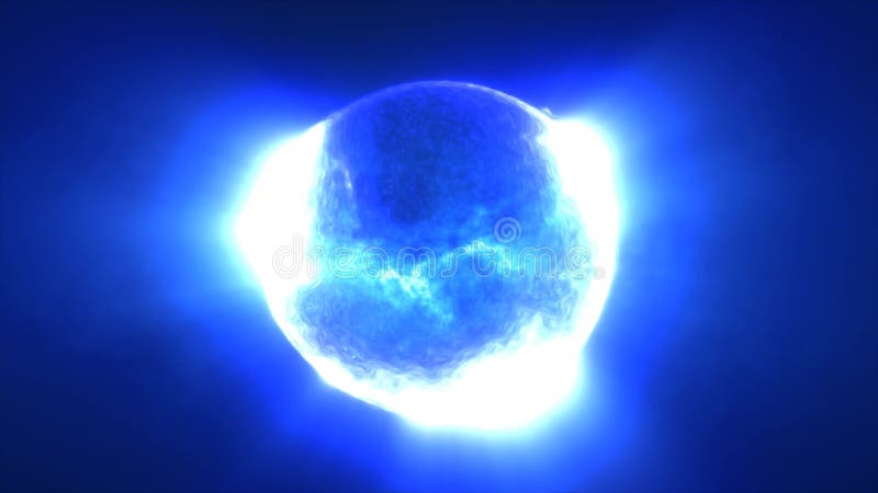 Bright Blue Sphere with a Cosmic Texture, Floating Against a Dark ...