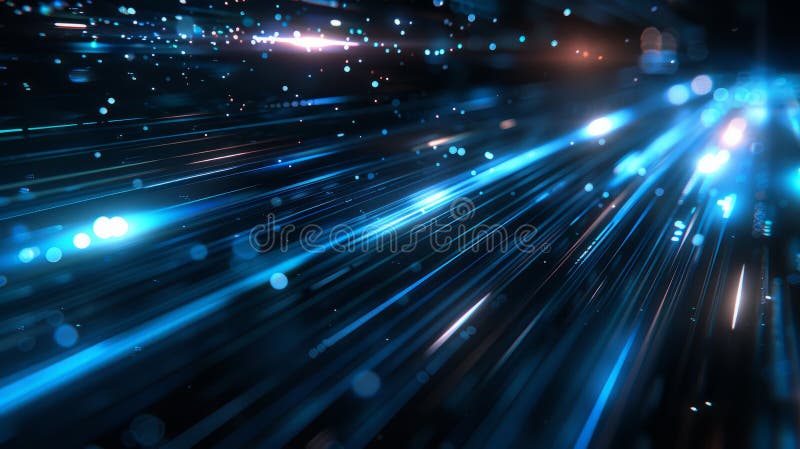 Dynamic Blue Light Streaks Create a Vibrant Abstract Background with ...