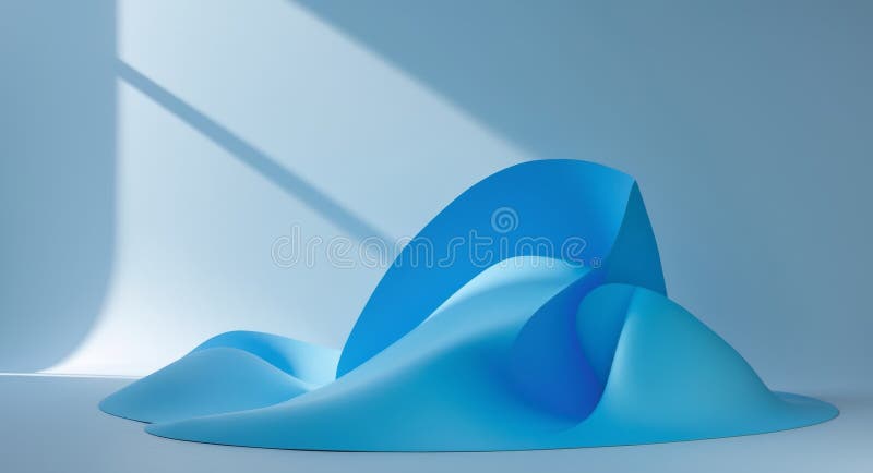 Bright Blue Studio Art a Calm Perspective Stock Photo - Image of ...