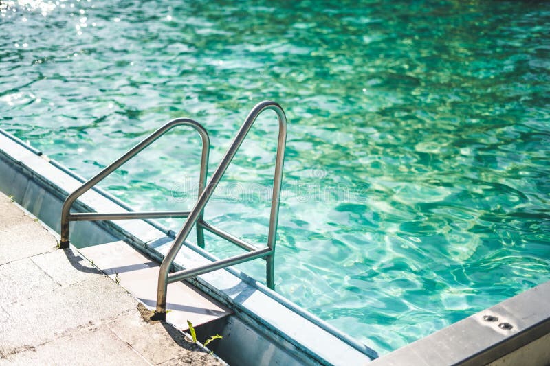 Bright Blue Swimming Pool on a Sunny Day Stock Illustration ...