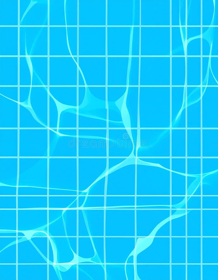 Swimming Pool Bottom Caustics Ripple and Flow with Waves Background ...