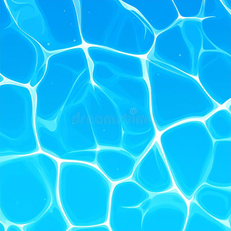 Swimming Pool Bottom Caustics Ripple and Flow with Waves Background ...