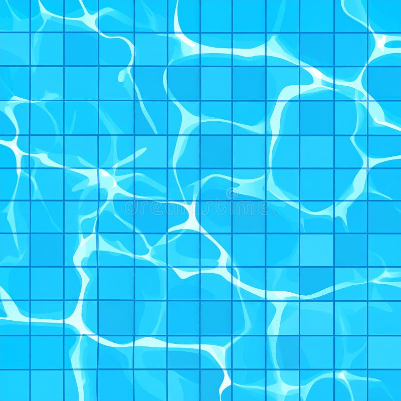 Swimming Pool Bottom Caustics Ripple and Flow with Waves Background ...