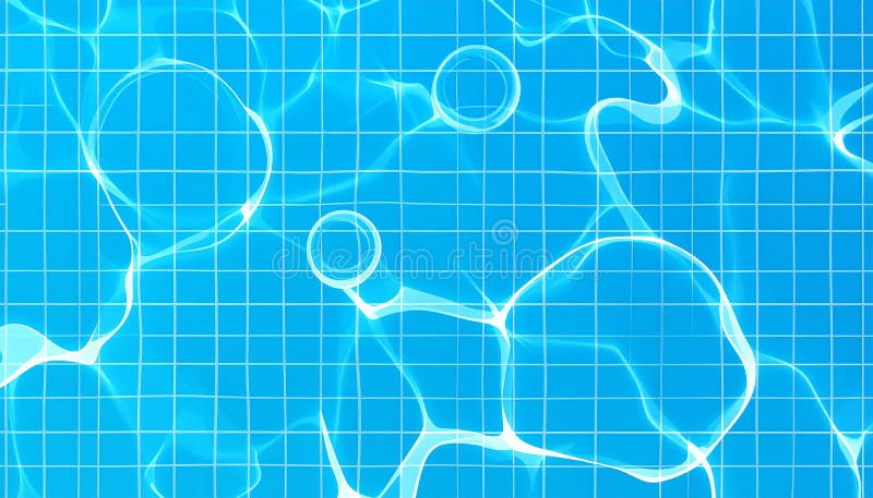 Swimming Pool Bottom Caustics Ripple and Flow with Waves Background ...