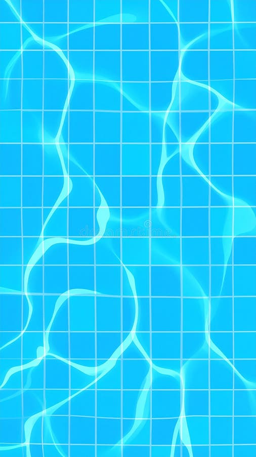 Swimming Pool Bottom Caustics Ripple and Flow with Waves Background ...