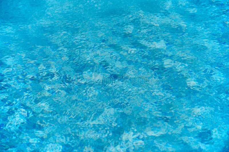 Bright Blue Swimming Pool Water Stock Image - Image of wavy, summer ...