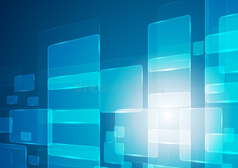 Bright Blue Tech Geometric Motion Background Stock Vector ...