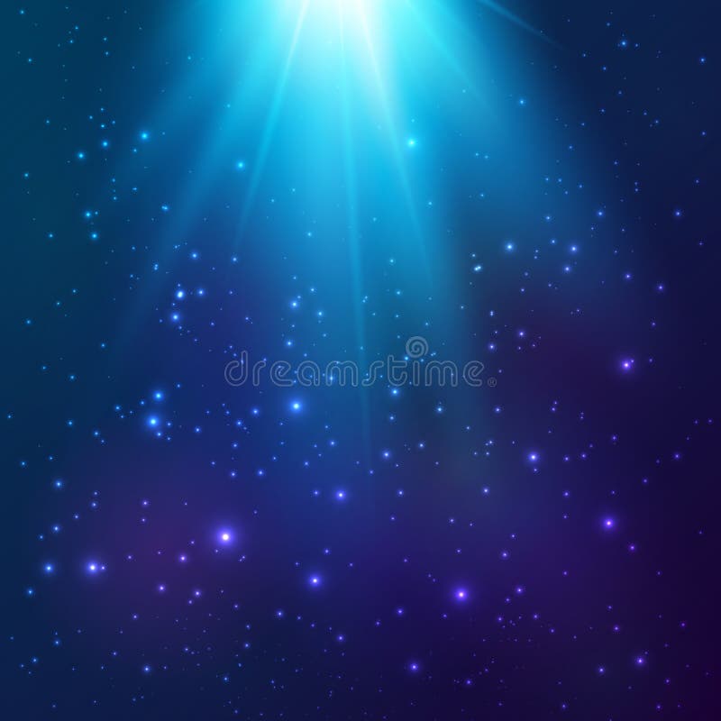 Bright Blue Vector Cosmic Light Background Stock Vector - Illustration ...