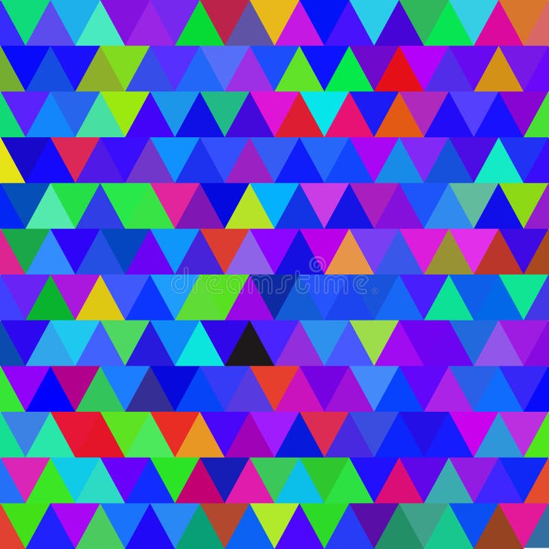 Bright Blue Vector Seamless Pattern with Triangles. Abstract Background ...